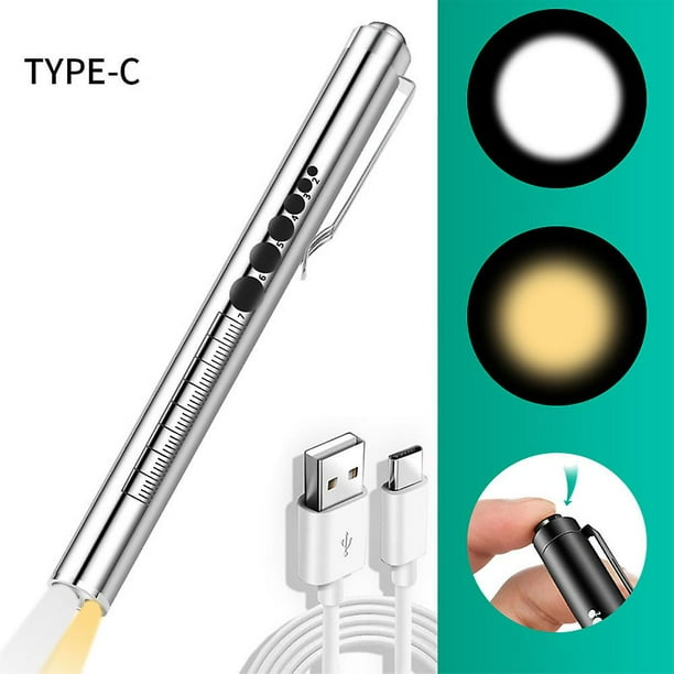 Rechargeable Medical Penlight With Pupil Gauge Led Warm/white Light ...