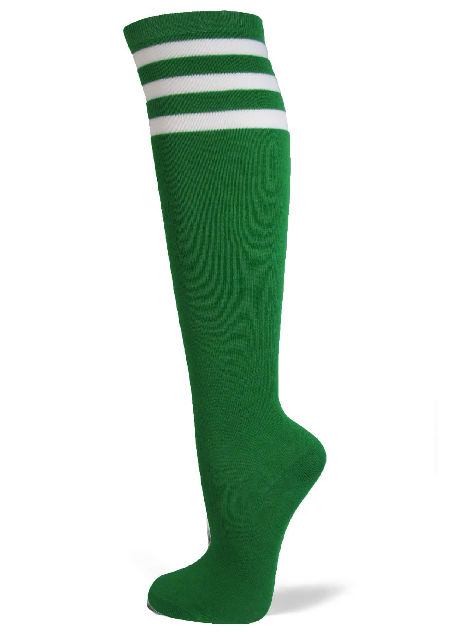 Couver Ladies Girls Triple Stripes Vivid Colorful Knee High Fashion ...