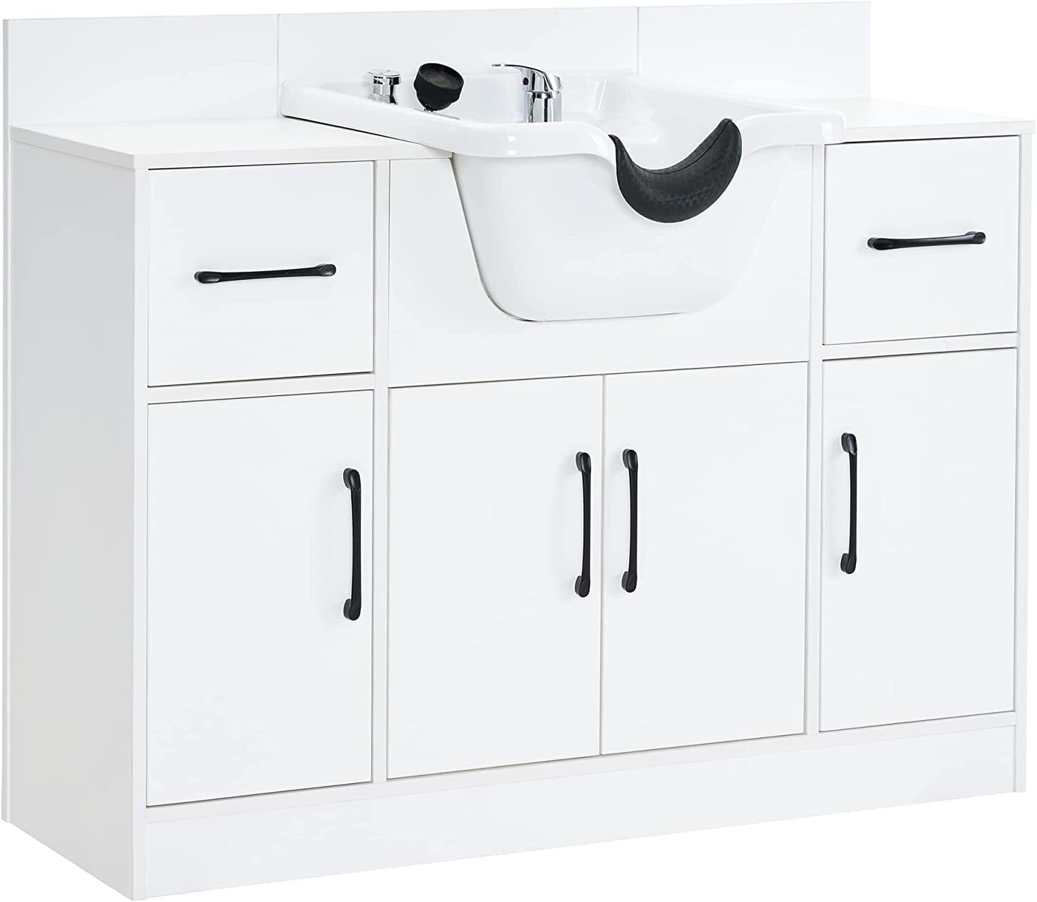 BarberPub Artist Shampoo Backwash Sink Station, Salon Cabinet, Barber ...