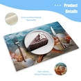 BaHomeck placemats Set of 4 Starfish And Seashells On The Beach With ...