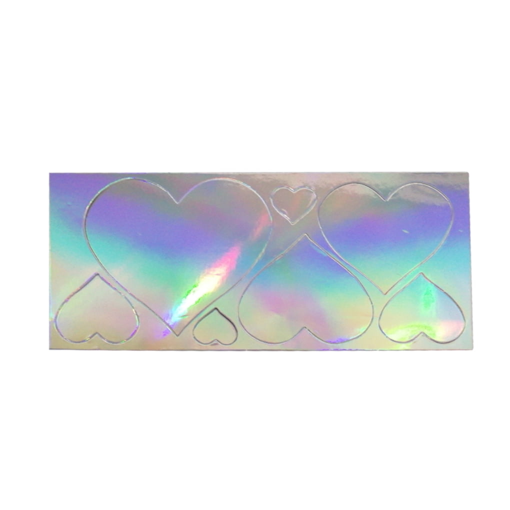 7pcs/set Colored Bling Heart Shape Insert Cards with Toothpick for ...