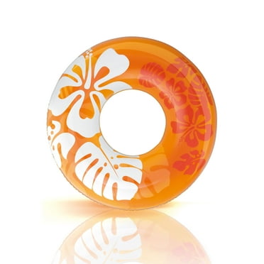 Intex Colorful Transparent Inflatable Swimming Pool Tube Raft (6-Pack ...