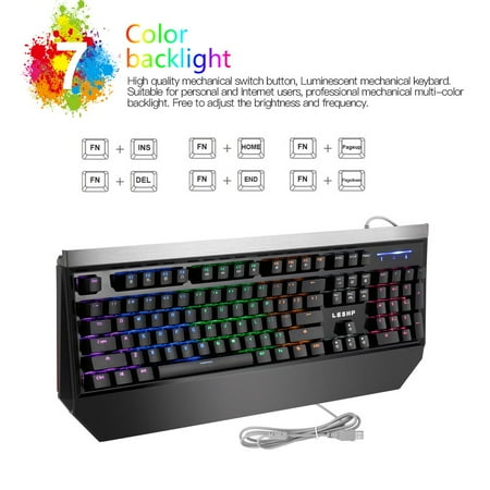 Margot LESHP USB Wired Game Gaming Office Mechanical Keyboard with LED ...