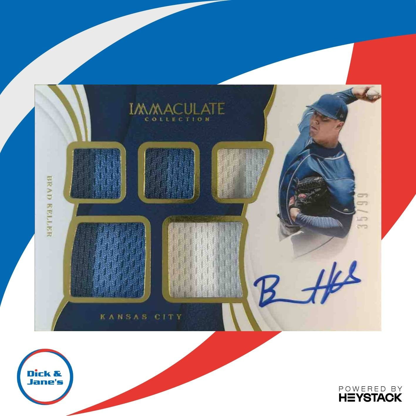 2019 Immaculate Collection Brad Keller Fives 35/99 MEM RC Kansas City ...