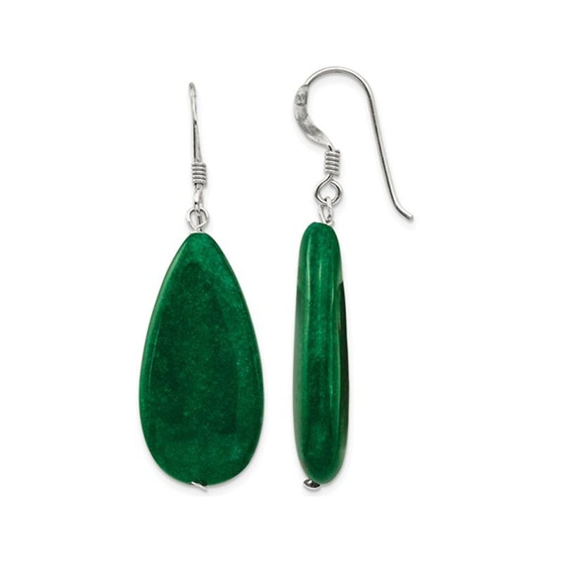 Click here for Gem And Harmony Green Jade Earrings In Sterling Si... prices