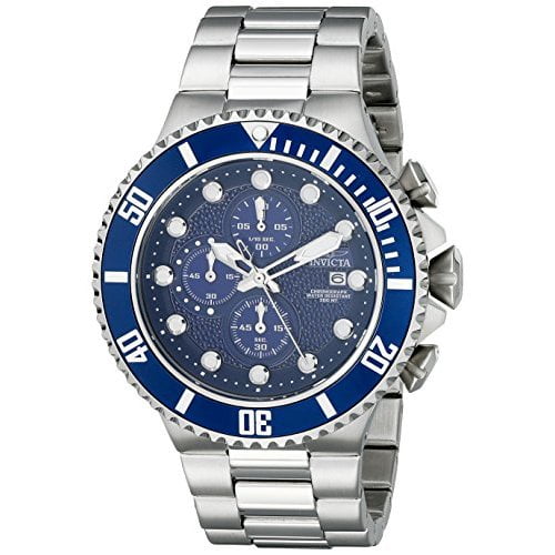 Invicta Men's 18907 Pro Diver Chrono Stainless Steel Textured Blue Dial ...