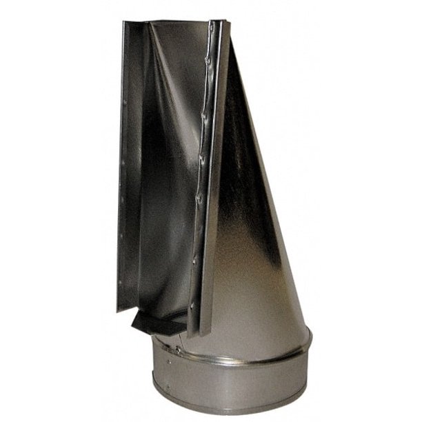 Made in USA Galvanized Duct End Stack Boot, 6" ID x 12" Wide x 2-1/4 ...