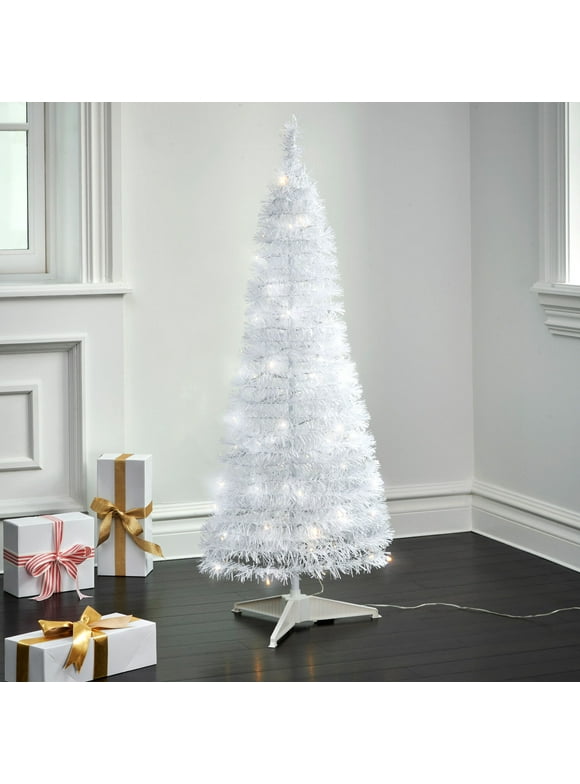 Pre-Lit Christmas Trees | White - Walmart.com