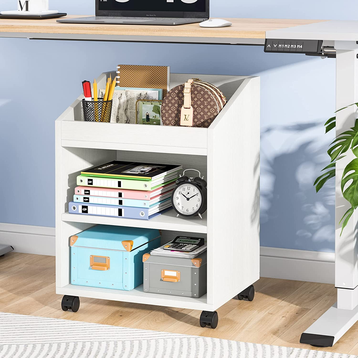 Tribesigns Printer Stand with Storage Shelf, Mobile Storage Cabinet on ...