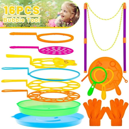 e Bubble Wands Set with Glove, Big Bubbles Wand Kit, Kids Creative ...