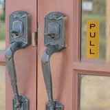 Uxcell 5x1.7" Push Pull Door Sign, 1 Pairs Acrylic Self-Adhesive Back ...