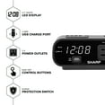 SHARP Digital Alarm Clock, 2 AMP USB Fast Charge Port, 2 x AC Power ...