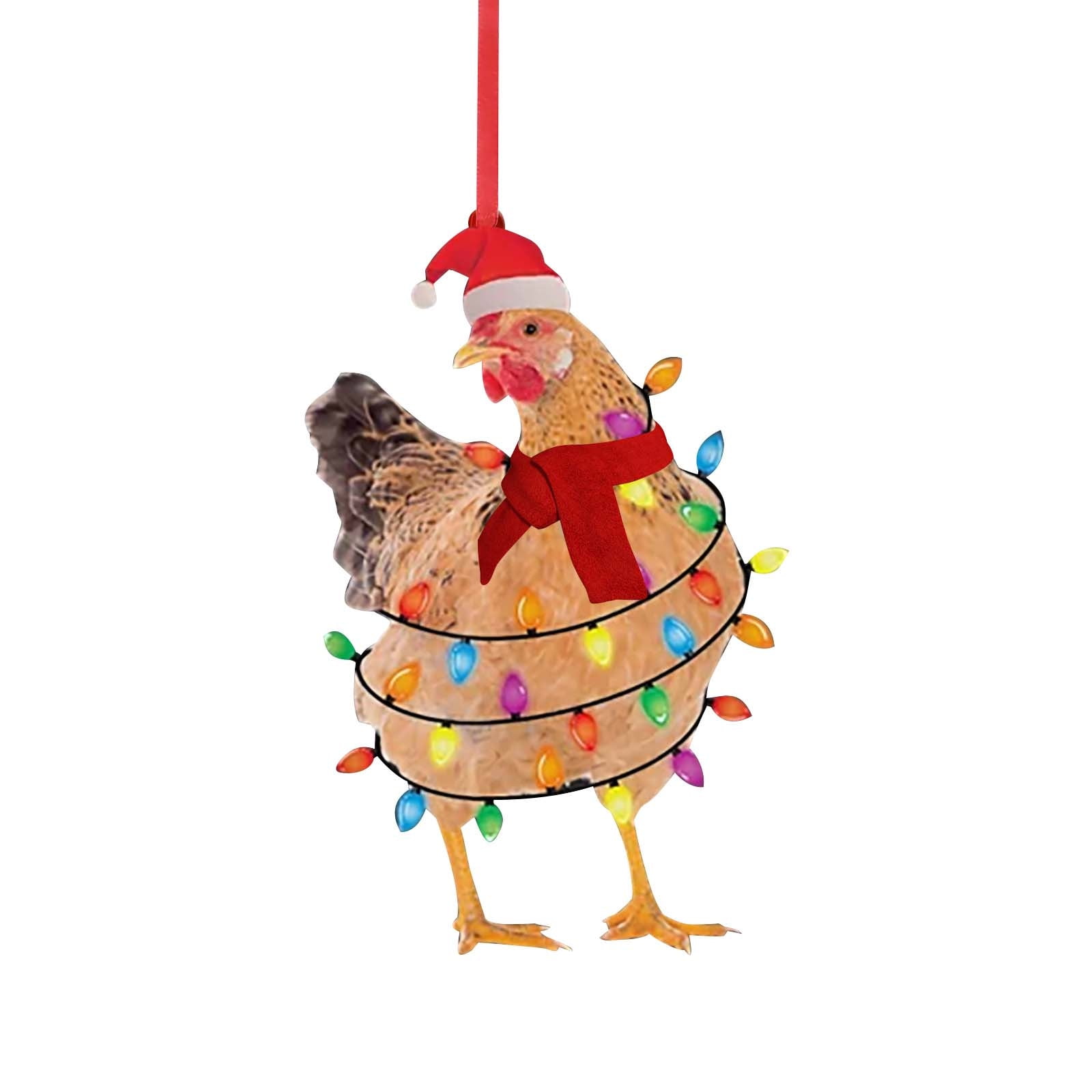 Chicken With Santa Hat