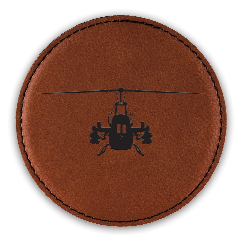 AH-1 Super Cobra Coaster Laser Engraved Leatherette - Round Coasters ...
