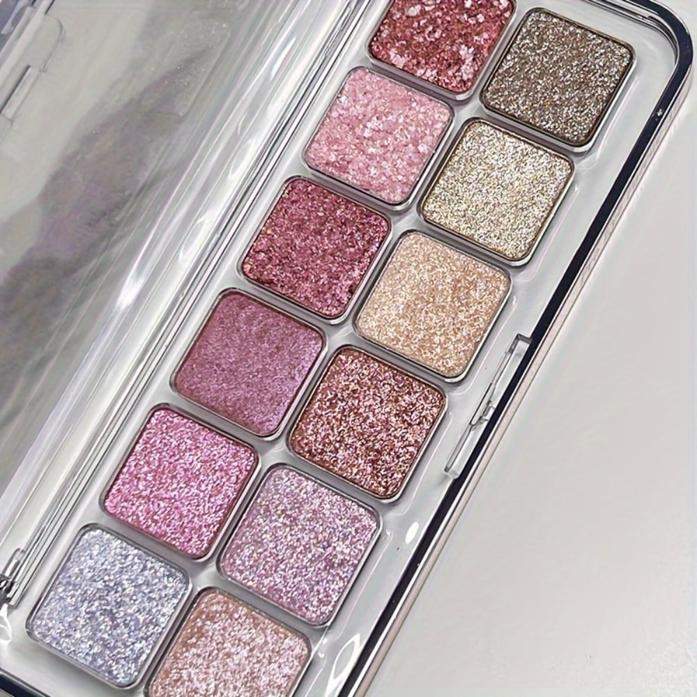 Click here for Lngoor 12-Color Sparkle Eyeshadow Palette - Shimme... prices