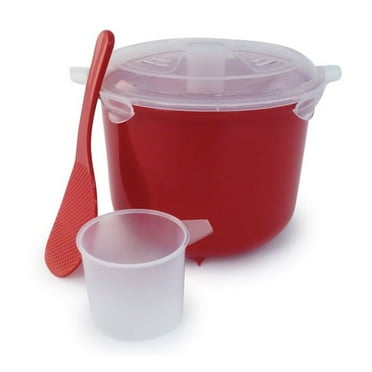 Progressive Prep Solutions Microwave Rice Cooker, 4 Piece Plastic Set ...