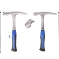 2 Pack Rock Pick Hammer, 30 oz Steel Hammer, Flat and Pointed Head with ...
