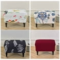 Unmbo Ottoman Cover Rectangle for Living Room Printed Footrest Stretch ...