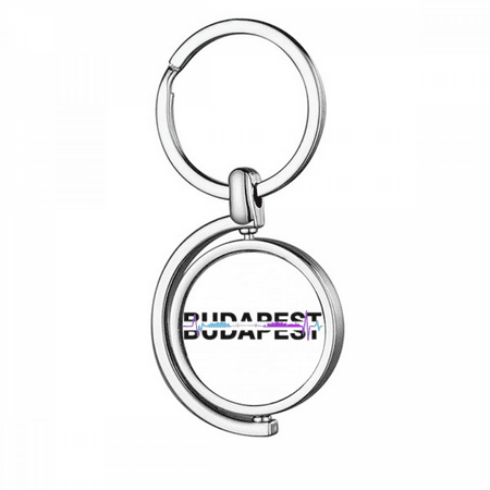 Urban Radio Budapest Architecture Rotating Keychain Metal Keyring ...