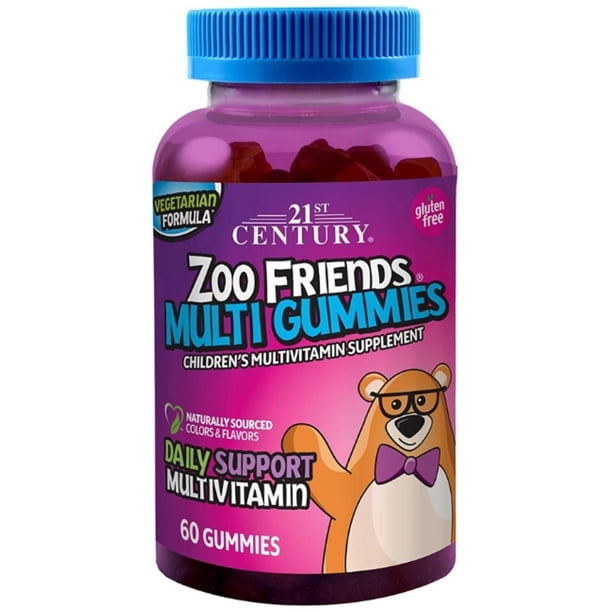 21st Century Zoo Friends Multi Gummies, 60 Each - Walmart.com