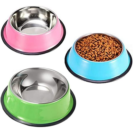 Tatum88 Stainless Steel Cat Bowls 3 Pack, Puppy Small Dogs Animal Bowls ...