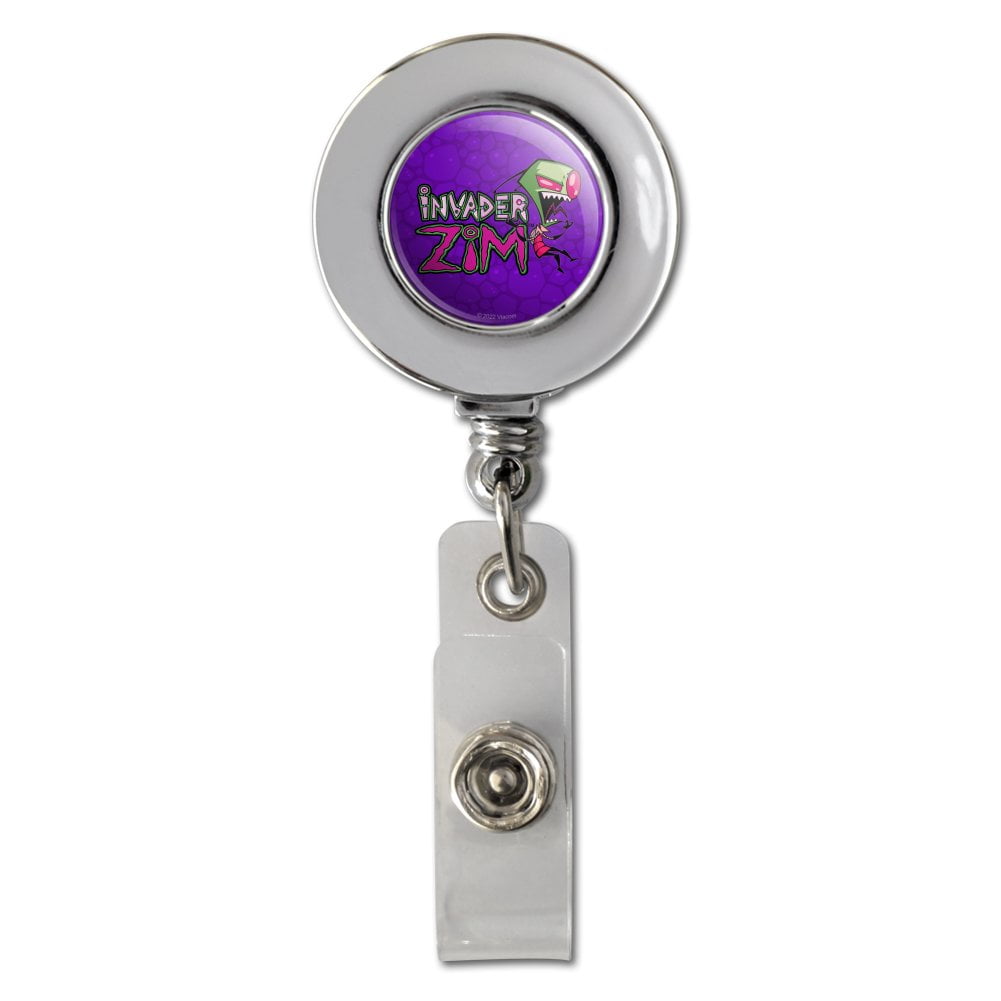 Invader Zim Retractable Reel Chrome Badge ID Card Holder Clip - Walmart.com