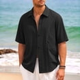 BVOFAR Mens Cuban Guayabera Shirts Big and Tall Button Down Hawaiian ...