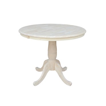 36" Round Counter Height Table with 12" Leaf - White - Walmart.com