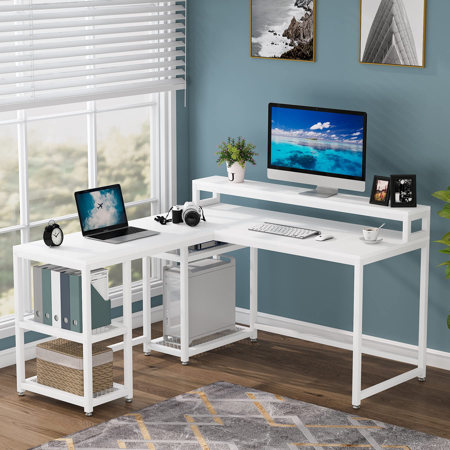 Tribesigns Large Reversible L-Shaped Desk with Australia | Ubuy