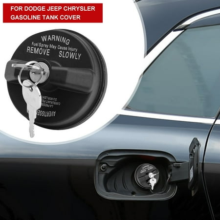 Bkuxy Locking Gas Cap for Dodge, Lock Fuel Cap for Jeep with Keys ...
