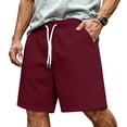 BRANROY Mens Gym Shorts Solid Color - Drawstring Elastic Waist Loose ...