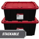 Hyper Tough 17 Gallon Snap Lid Plastic Storage Bin Container, Black ...