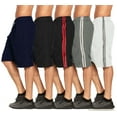 5 Pack: Mens Moisture Wicking Athletic Basketball & Gym Workout Shorts ...