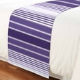 Bed Runner Purple Striped Bedding Scarves Soft Decorative Bed Flag ...