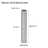 M4 Internal Thread Dowel Pin 2 Pack 6x40mm Chamfering Flat Exhaust ...