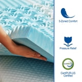 BDEUS 2 inch Memory Foam Mattress Topper Gel Infused Bed Pad Full Size ...
