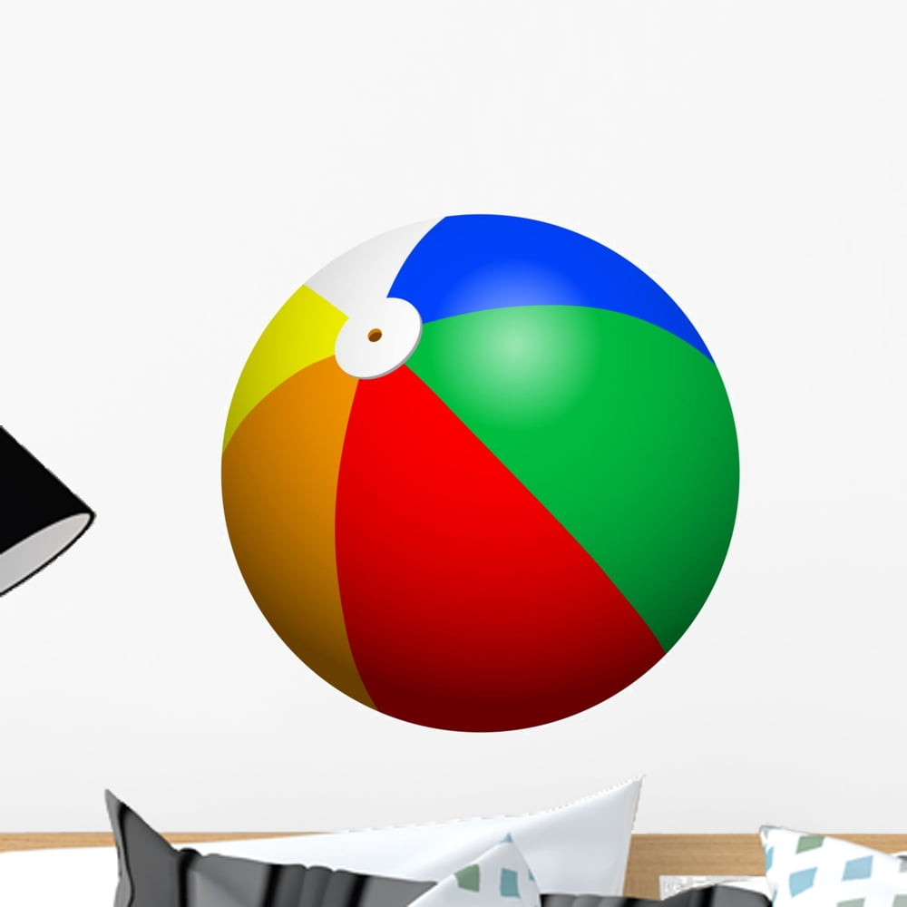 Beach Ball Wall Mural Decal Sticker, Wallmonkeys Peel & Stick Vinyl ...