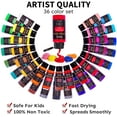 Acrylic Paint Set, 36 Colors with 12 Brushes, Quality Art Supplies for ...