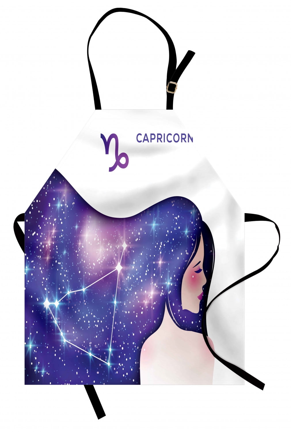 Celestial Apron, Zodiac Capricorn Name Sign with Woman and ...