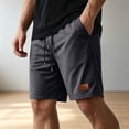 AzureSilk Mens Linen Cargo Shorts Plus Size Loose Casual Summer Elastic ...
