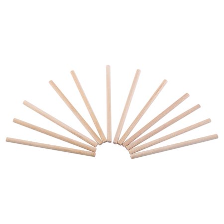 TOPINCN 100pcs 80mm Round Wooden Sticks For DIY Wood Crafts Home Garden ...