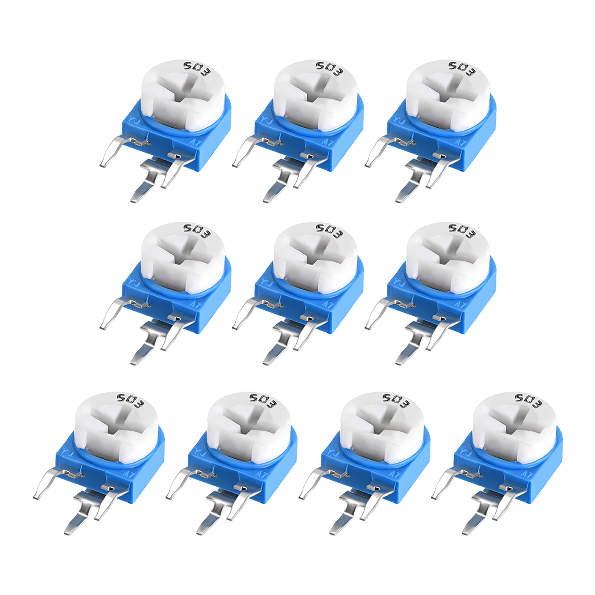 Uxcell Trimmer Potentiometer 50K Ohm Adjustment Horizontal Variable ...