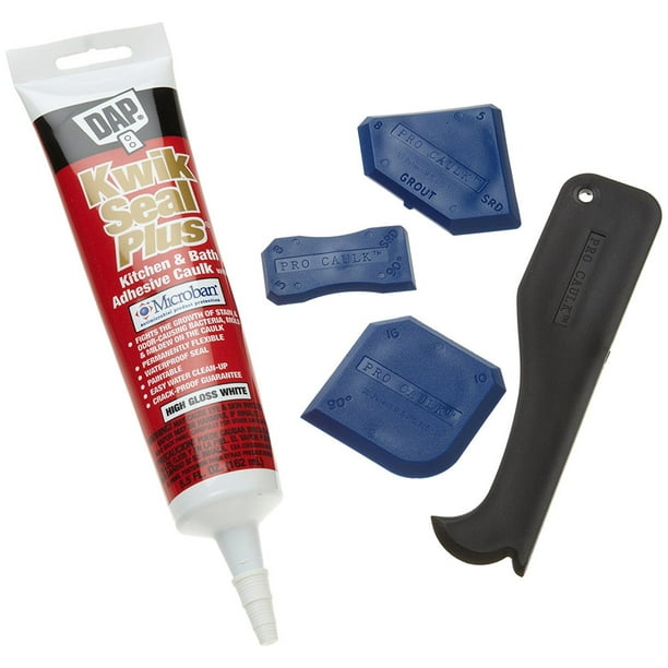 Pro Caulk DAP Kwik Seal Plus Adhesive Caulk Set, White, 5.5 ounces ...