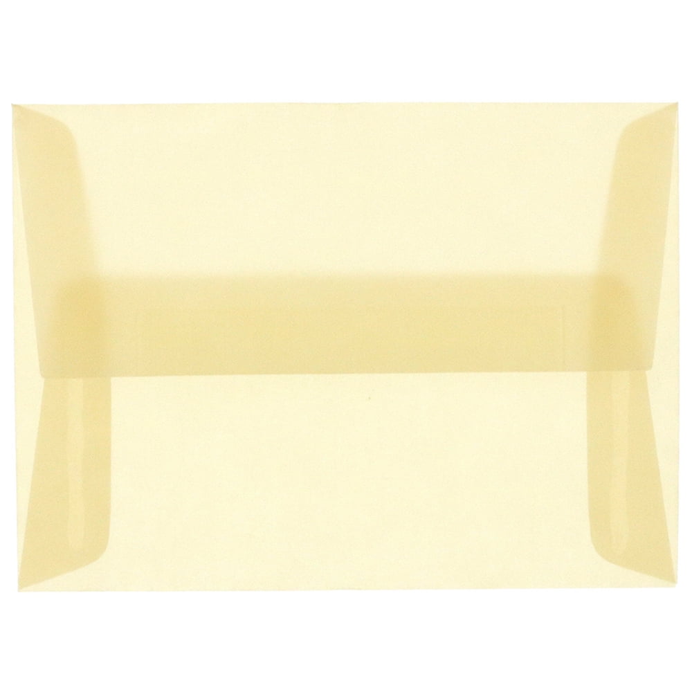 JAM Paper - A6 (4 3/4 x 6 1/2) Spring Ochre Ivory Translucent Vellum ...
