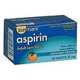 Sunmark Aspirin Pain Relief Regimen Low Dose, Chewable Orange, 36ct, 5 ...