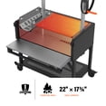 Blackstone Bronco Open Flame Grill with Soft Cover and Coal Rake ...