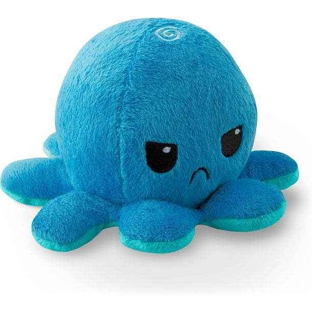 TeeTurtle - The Original Reversible Octopus Plushie - Happy Blue + Sad ...