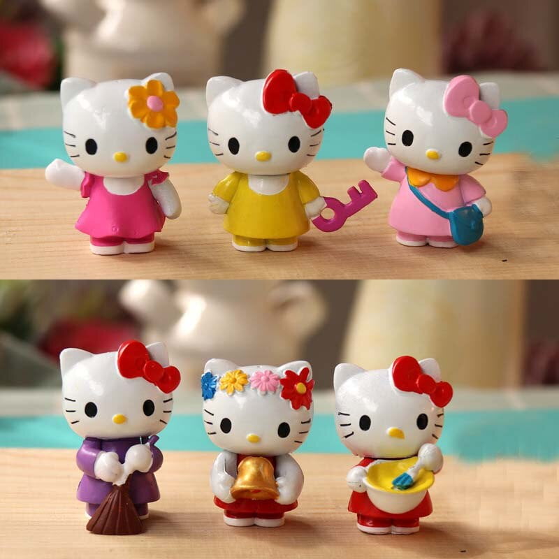 Juego de figuras de Hello Kitty My Melody, Mini figuritas de 4,5 cm ...