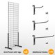 Bonnlo 6' x 2' Wire Grid Panel Tower with T-Base Floorstanding, Wire ...