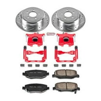 PowerStop Rear Z36 Truck & Tow Brake Pad and Rotor Kit with Red Powder ...